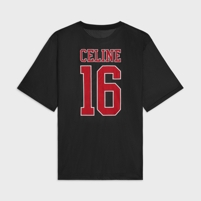 16网眼平纹针织超大T恤_CELINE思琳中国官方网站_新品正品价格/图片